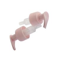 China Striped Pink Lotion Pump External Spring Left Right Switch 24/410 Dispensing Pump for sale
