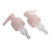 China Striped Pink Lotion Pump External Spring Left Right Switch 24/410 Dispensing Pump for sale