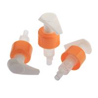 China Custom Color Left Right Lock Pump 28/410 External Spring Orange Plastic Lotion Pump for sale
