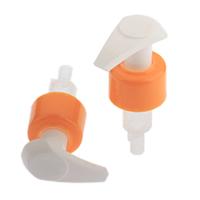 China Custom Color Left Right Lock Pump 28/410 External Spring Orange Plastic Lotion Pump for sale
