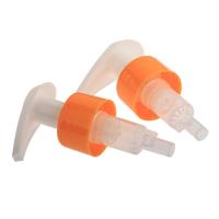 China Custom Color Left Right Lock Pump 28/410 External Spring Orange Plastic Lotion Pump for sale