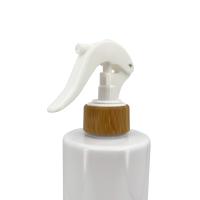 China White PET Plastic Spray Bottle With Switch 250ml Spray Bottle With A Natural Bamboo Cap for sale