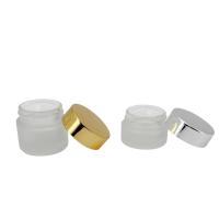China 20g 30g 50g Empty Cosmetic Cream Jar Transparent Frosted Glass Jars For Skin Care Scrub for sale
