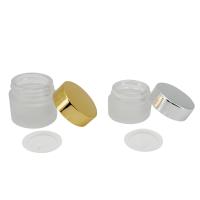 China 20g 30g 50g Empty Cosmetic Cream Jar Transparent Frosted Glass Jars For Skin Care Scrub for sale