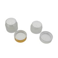 China 20g 30g 50g Empty Cosmetic Cream Jar Transparent Frosted Glass Jars For Skin Care Scrub for sale