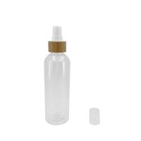 China 100ml 200ml Luxury Plastic Cosmetic Spray Bottles With Rounded Shoulders And Bamboo Lids for sale