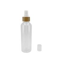 China 100ml 200ml Luxury Plastic Cosmetic Spray Bottles With Rounded Shoulders And Bamboo Lids for sale