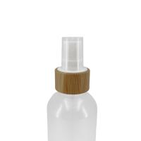 China 100ml 200ml Luxury Plastic Cosmetic Spray Bottles With Rounded Shoulders And Bamboo Lids for sale