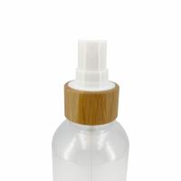 China 100ml 200ml Luxury Plastic Cosmetic Spray Bottles With Rounded Shoulders And Bamboo Lids for sale