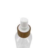 China 100ml 200ml Luxury Plastic Cosmetic Spray Bottles With Rounded Shoulders And Bamboo Lids for sale