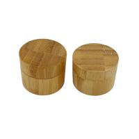 China Luxury Skincare Body Lotion Container Cylindrical Aluminum Cream Can With Bamboo Casings for sale
