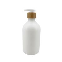 China 500ml Flat Headed Cosmetic Lotion Bottle 16 Ounce Plastic Bottle Pump Dispenser for sale