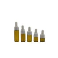 China 1ml 2ml 3ml 5ml Mini Amber Glass Dropper Bottles Perfume Essential Oil Sample Bottle for sale