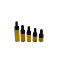 China 1ML 2ML 3ML 5ML Mini Glass Dropper Bottles Tinted Essential Oil Cosmetic Sample Bottle for sale