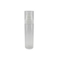 China 100ML Transparent Plastic Flat Shoulder Spray Bottle Cosmetic Fine Mist Spray Bottle for sale