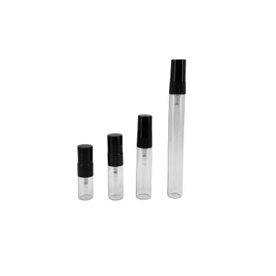 China Black Portable Small Glass Refillable Perfume Spray Bottle 2ml 3ml 5ml 10ml for sale