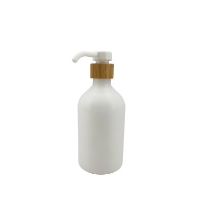 China Plastic 500ml Lotion Dispenser Bottle White Matte Round Tube Spiral Lotion Bottle for sale