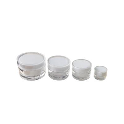 China 10g 20g 30g 50g Luxury Eye Cream And Essence Jar Transparent Acrylic For Cosmetic Packaging for sale