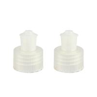 China Transparent 28/410 Push Pull Cap Plastic Screw Caps For Detergent And Cleaner Dispensers for sale