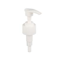 China White Flat Strip Ribbed Rosette Plastic Lotion Pump 28/410 Screw Unlock Press Pump for sale