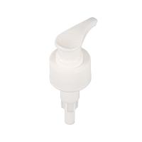 China White Flat Strip Ribbed Rosette Plastic Lotion Pump 28/410 Screw Unlock Press Pump for sale
