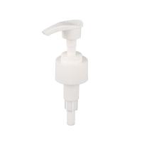 China White Flat Strip Ribbed Rosette Plastic Lotion Pump 28/410 Screw Unlock Press Pump for sale