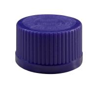 China 28/410 Purple Plastic Striped Child Resistant Cap Anti Slip Press And Turn Cap for sale