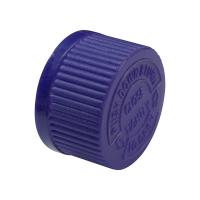 China 28/410 Purple Plastic Striped Child Resistant Cap Anti Slip Press And Turn Cap for sale