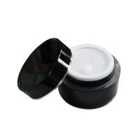 China Black Acrylic Empty Cosmetic Containers 5ml 10ml 20ml 30ml 50ml Refillable Cream Jars for sale