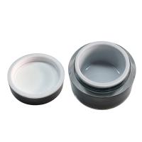 China Black Acrylic Empty Cosmetic Containers 5ml 10ml 20ml 30ml 50ml Refillable Cream Jars for sale
