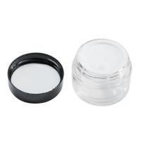 China 10g,20g,30g,50g,transparent Glass Eye and Face Cream Jars With Black Lids Cosmetic Containers for sale