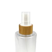 China Portable Cosmetic Spray Bottle 100ml Perfume Sprayer With Plastic And Bamboo Lid for sale