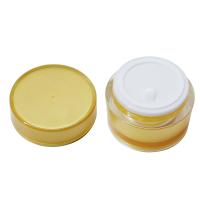 China Luxurious Acrylic Plastic Cream Jars 50g Double Layer Round Cosmetic Containers for sale