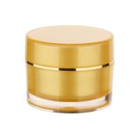 China Luxurious Acrylic Plastic Cream Jars 50g Double Layer Round Cosmetic Containers for sale