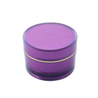 China 50g Acrylic Round Cream Jar Double Layered Cosmetic Packaging Plastic Face Cream Jar for sale