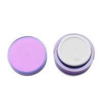 China 50g Acrylic Round Cream Jar Double Layered Cosmetic Packaging Plastic Face Cream Jar for sale