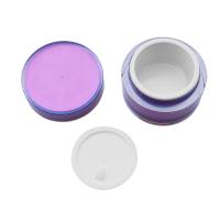 China 50g Acrylic Round Cream Jar Double Layered Cosmetic Packaging Plastic Face Cream Jar for sale