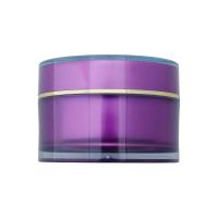China 50g Acrylic Round Cream Jar Double Layered Cosmetic Packaging Plastic Face Cream Jar for sale