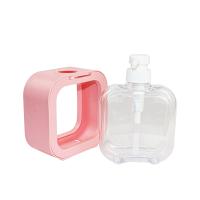 China Plastic Pink - Shelled, Transparent - Bodied 500ml Screw - Type Press Lotion Bottle With Refillable Dispenser for sale