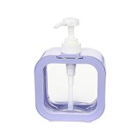 China PET Lotion Bottle 500ml Double-Layer Purple Press-Type Empty for sale