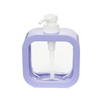 China PET Lotion Bottle 500ml Double-Layer Purple Press-Type Empty for sale