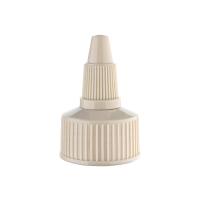 China 24/410 Beige Plastic Cosmetic Twist - Off Switch Cap, Multi - Functional Sealed Screw Top Cap for sale