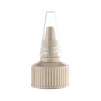 China 24/410 Beige Plastic Cosmetic Twist - Off Switch Cap, Multi - Functional Sealed Screw Top Cap for sale