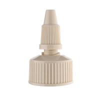 China 24/410 Beige Plastic Cosmetic Twist - Off Switch Cap, Multi - Functional Sealed Screw Top Cap for sale