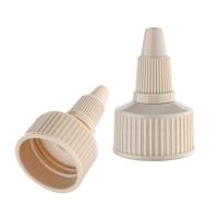 China 24/410 Beige Plastic Cosmetic Twist - Off Switch Cap, Multi - Functional Sealed Screw Top Cap for sale