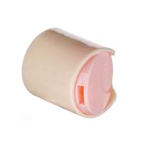China 24/410 Off - White PP Plastic Press - To - Open Flip Top Cap For Cosmetic Packaging, Lotion Cap for sale