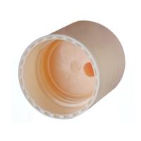 China 24/410 Off - White PP Plastic Press - To - Open Flip Top Cap For Cosmetic Packaging, Lotion Cap for sale