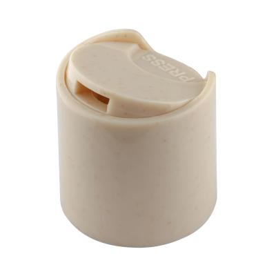 China Custom Cylindrical 24/410 Smooth Plastic Bottle Cap, Press-type Cosmetic Top Cap for sale