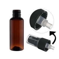 China High-quality 60ml 2oz Amber PET Plastic Spray Bottle – Portable Packaging For Cosmetics and Perfumes for sale