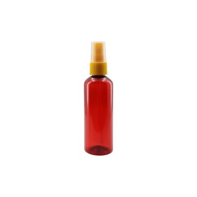 China 100ml Red Semi-transparent PET Round-shoulder Spray Bottle – For Cosmetics, Toners and Skincare Sprays for sale